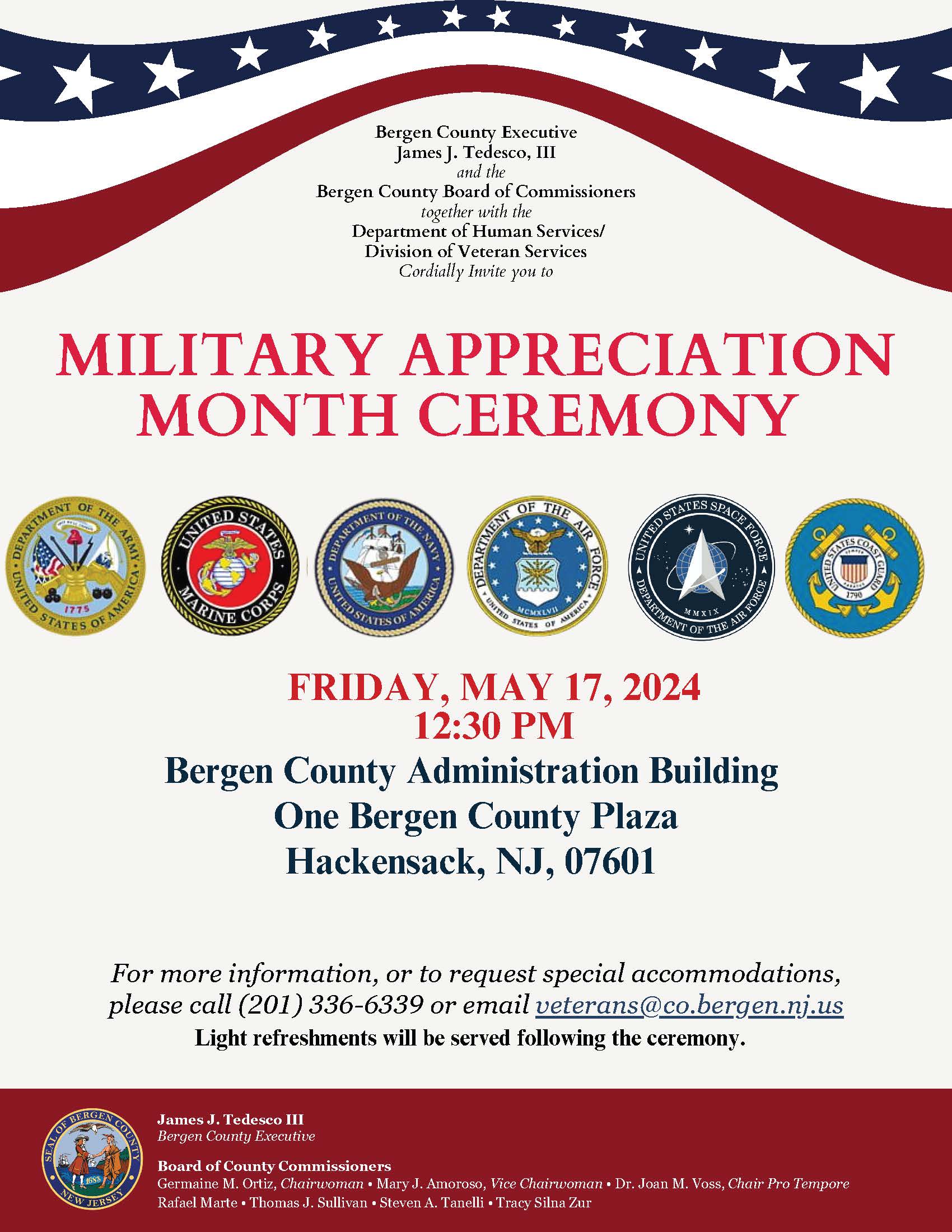 Military Appreciation Month Ceremony – Bergen County, NJ – Official Website
